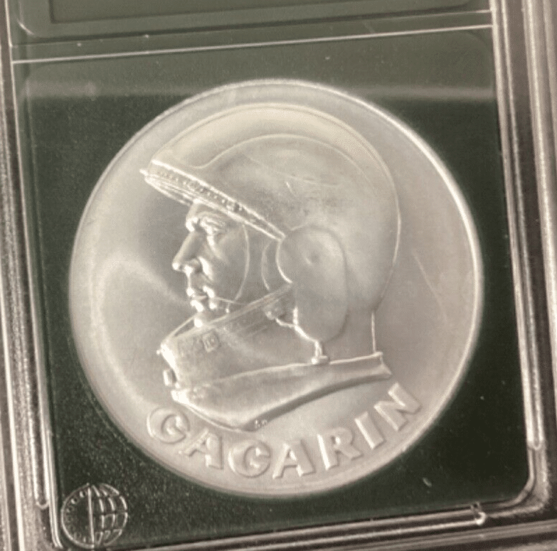 1991 First Man in Space USSR 3 Ruble Rouble Silver Proof Coin Set ...