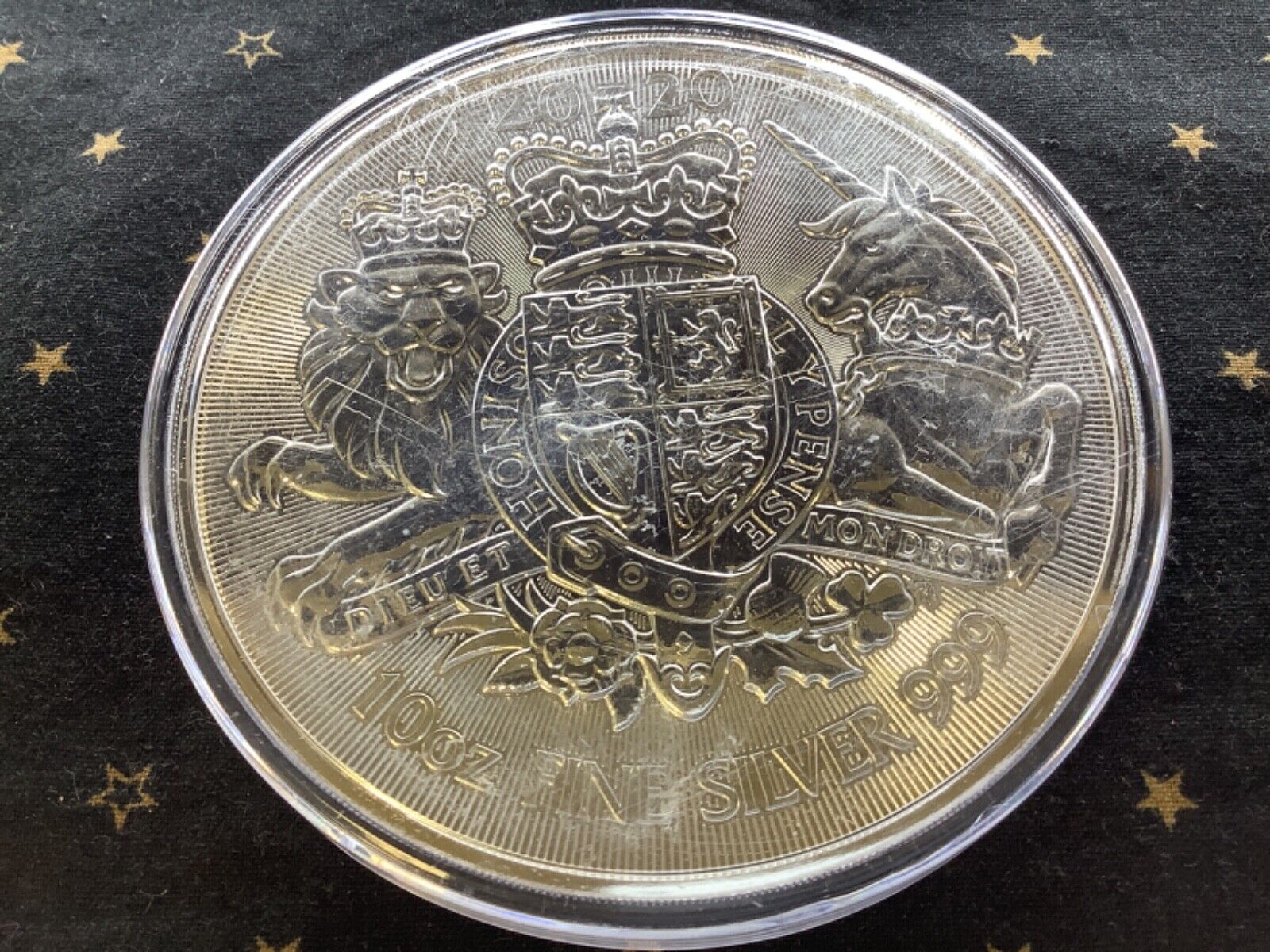 2020 Queens Beast 10oz Silver .9999 In Case Lion And Unicorn Great ...