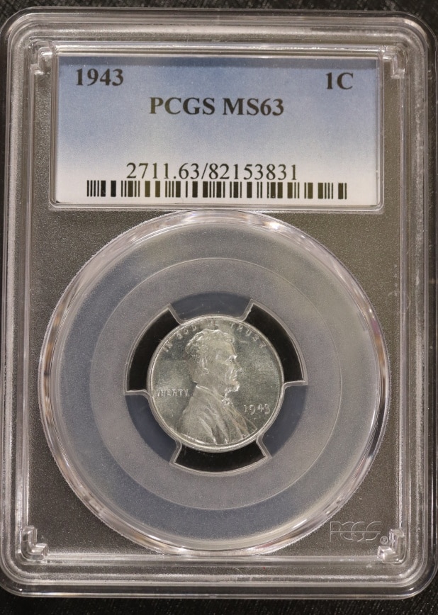 1943 Lincoln Steel Cent PCGS MS63 - Grand Rapids Coins