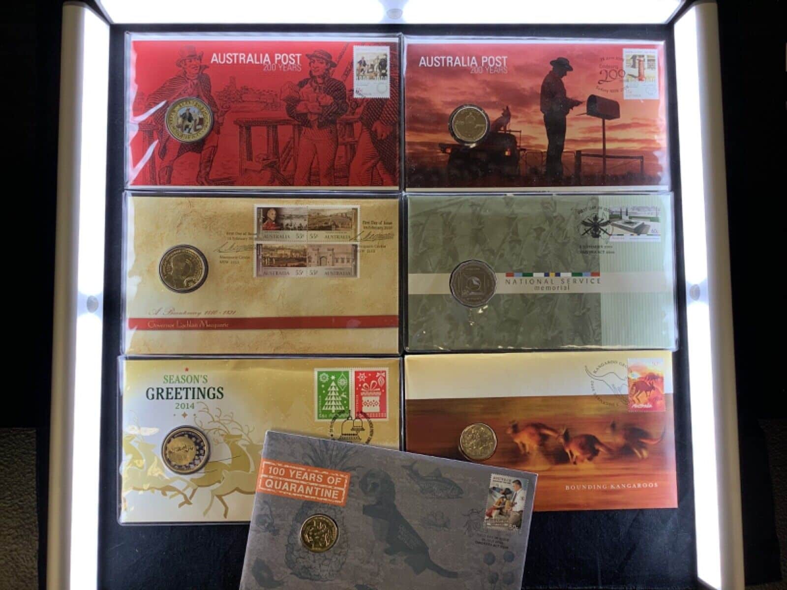 (LOT OF 7) Australia Post 200 Years RAM .50 & $1 Coin - PNC Stamp ...