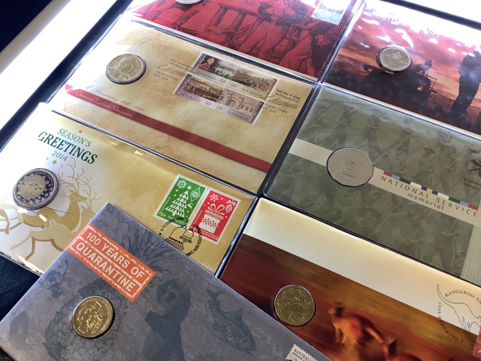 (LOT OF 7) Australia Post 200 Years RAM .50 & $1 Coin - PNC Stamp ...