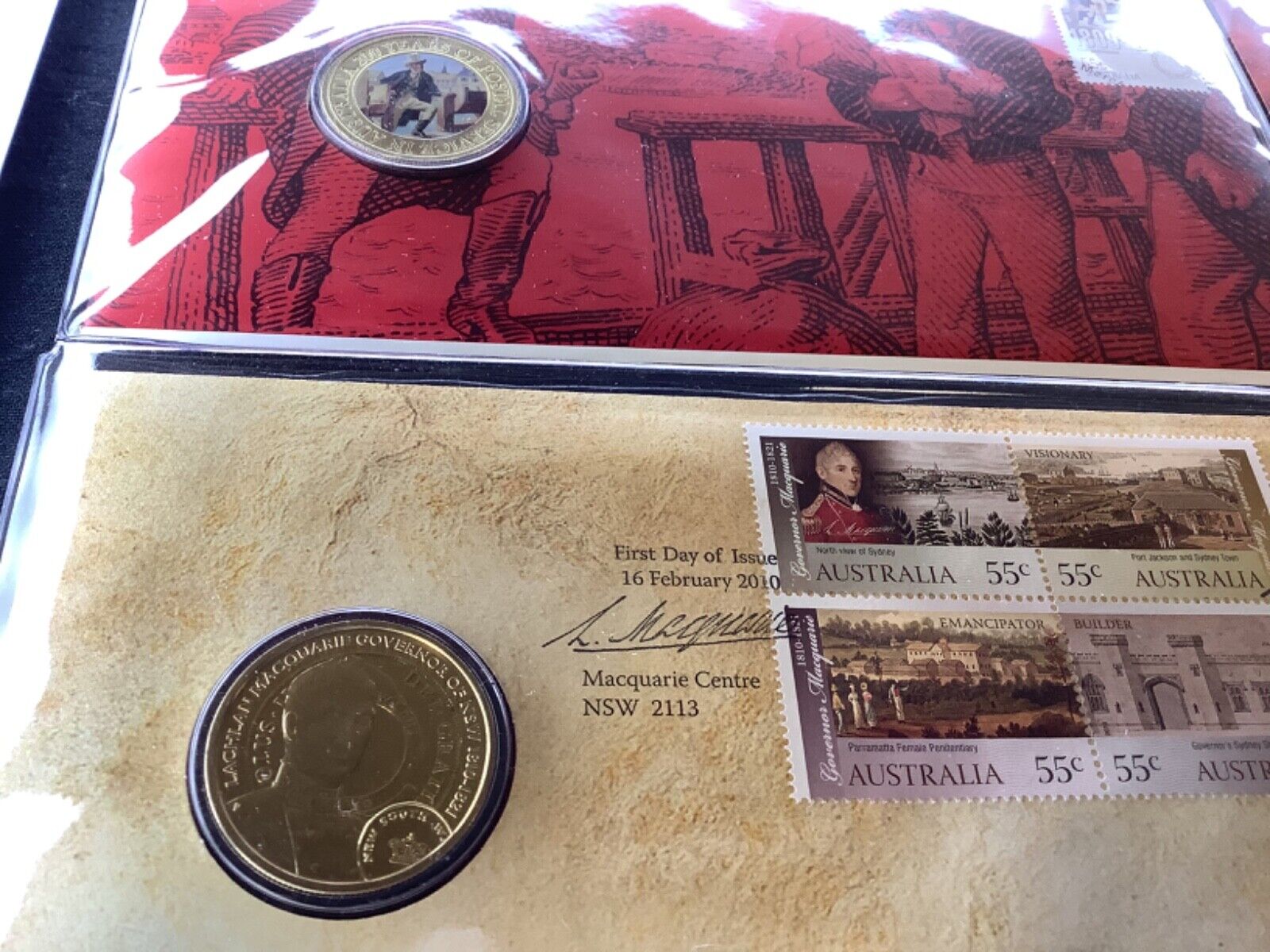 (LOT OF 7) Australia Post 200 Years RAM .50 & $1 Coin - PNC Stamp ...