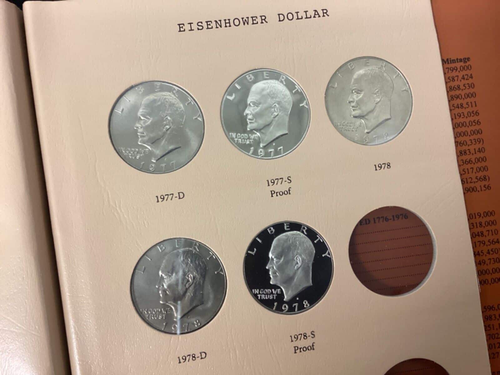1971-1978 Eisenhower Complete set - (32) Coins In Dansco Book ...