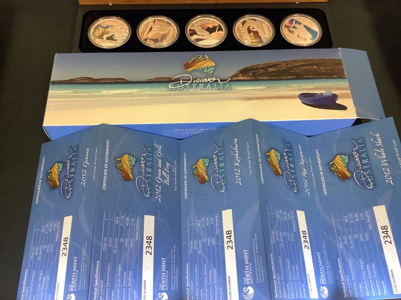 Discover Australia 5 Coin Set 1 oz Silver Proof - The Perth Mint - Rare ...
