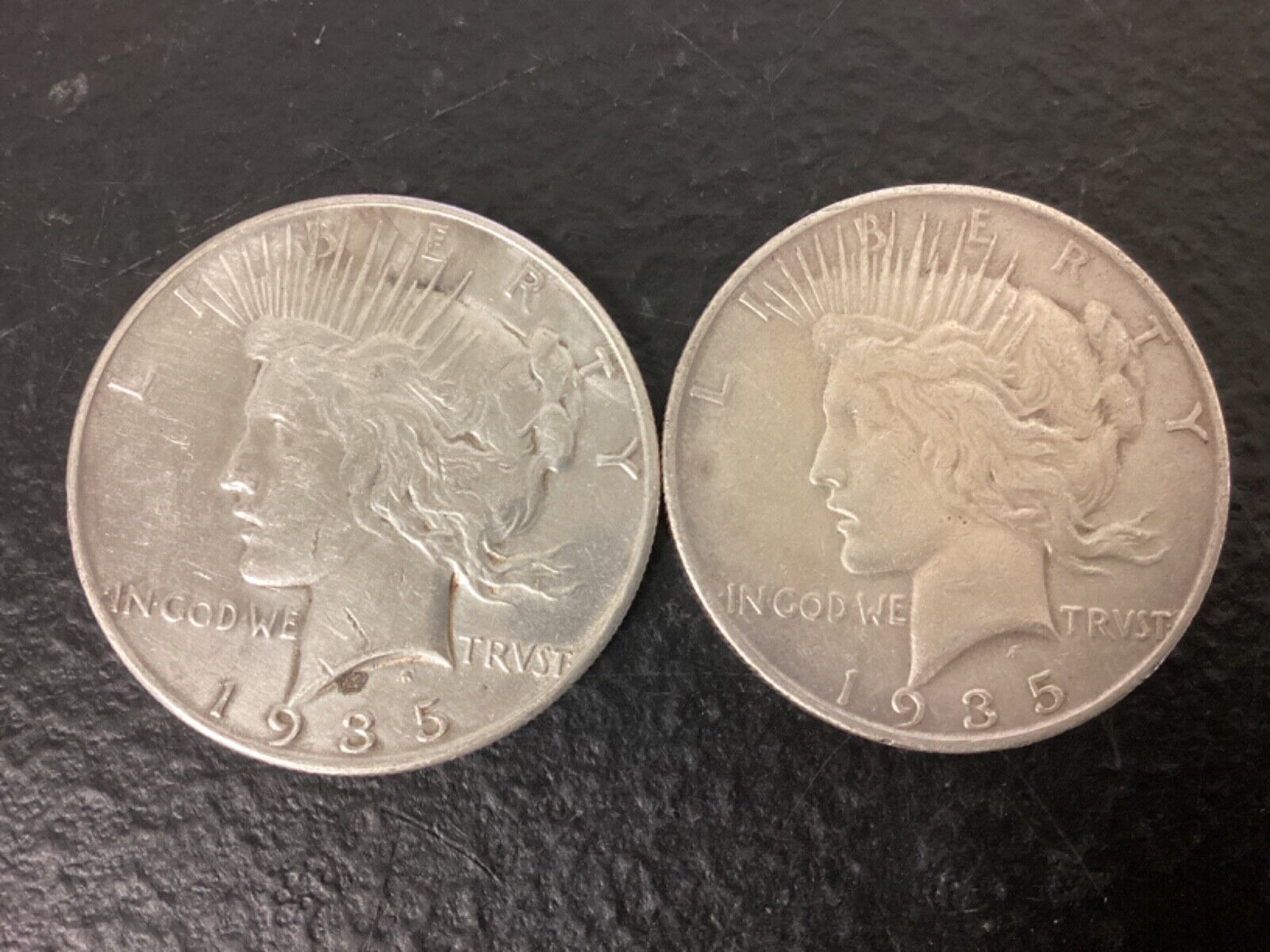 1935 P, S 2pc Mini-Set PEACE SILVER DOLLARS - **KEY DATE AND MINT MARKS ...