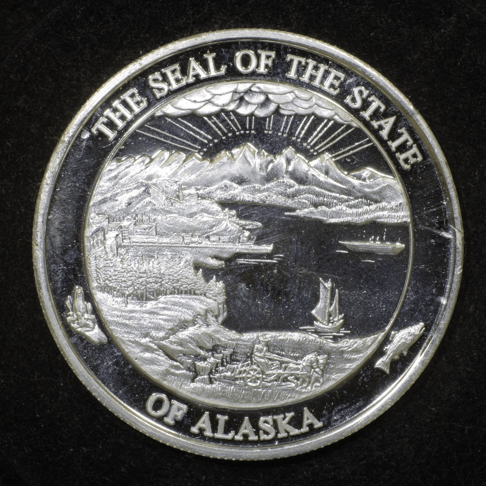 2004 The Seal of the State of Alaska: Sport Fishing 1oz .999 Fine ...