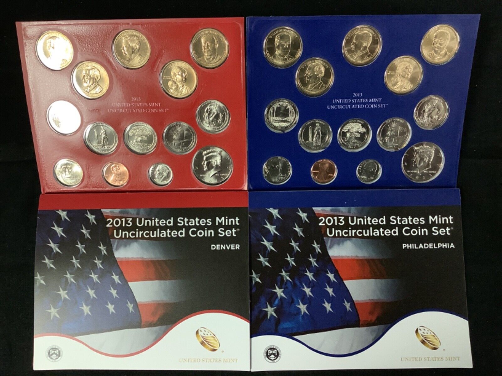 2013 P&D Mint Set Brilliant Uncirculated US with COAs (28 Coin Set ...