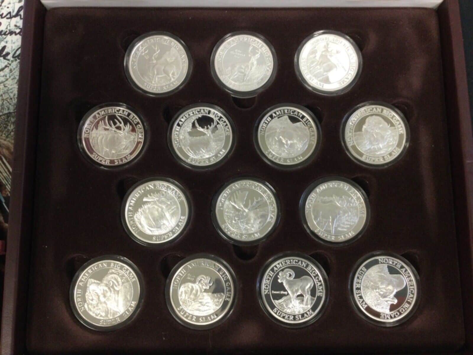 North American Big Game Super Slam 27 Silver Proof Collection!!! BU Set ...