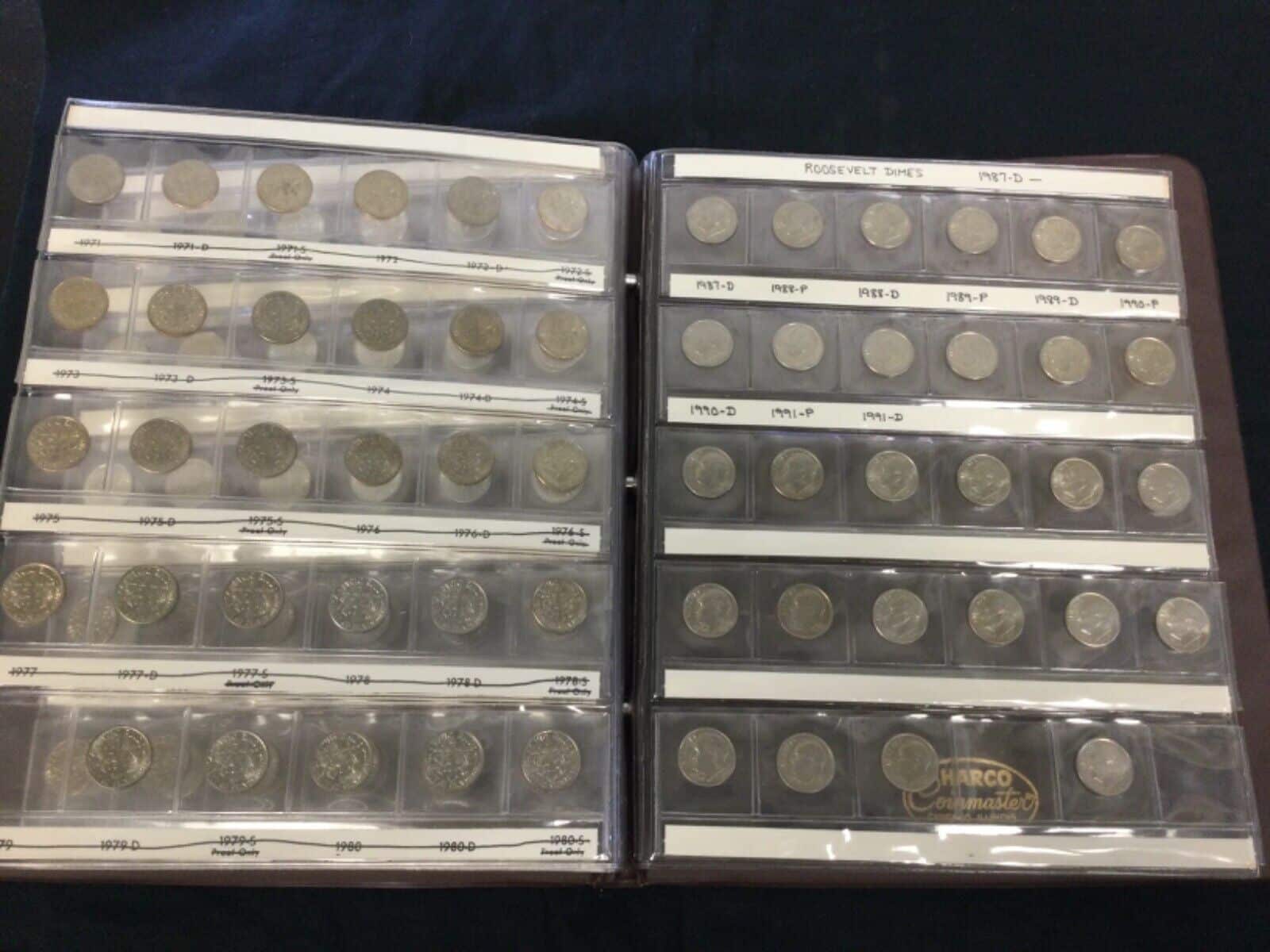 1946-2000 Roosevelt Dime Collection Whitman Album Set COMPLETE UNC ...
