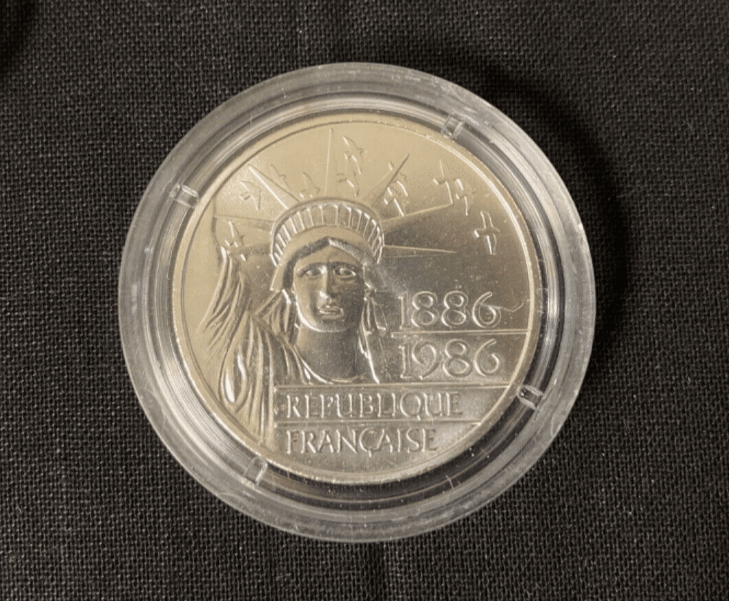 5 Lot in Tube 1986 French Statue of Liberty Coins 100 Francs - Grand ...