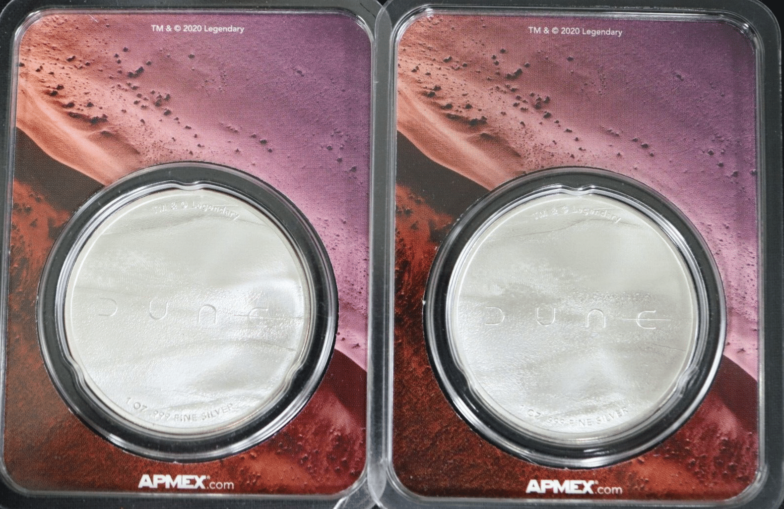 Dune Silver Coin lot, 2x 1oz Silver Coins House Atreides and House ...