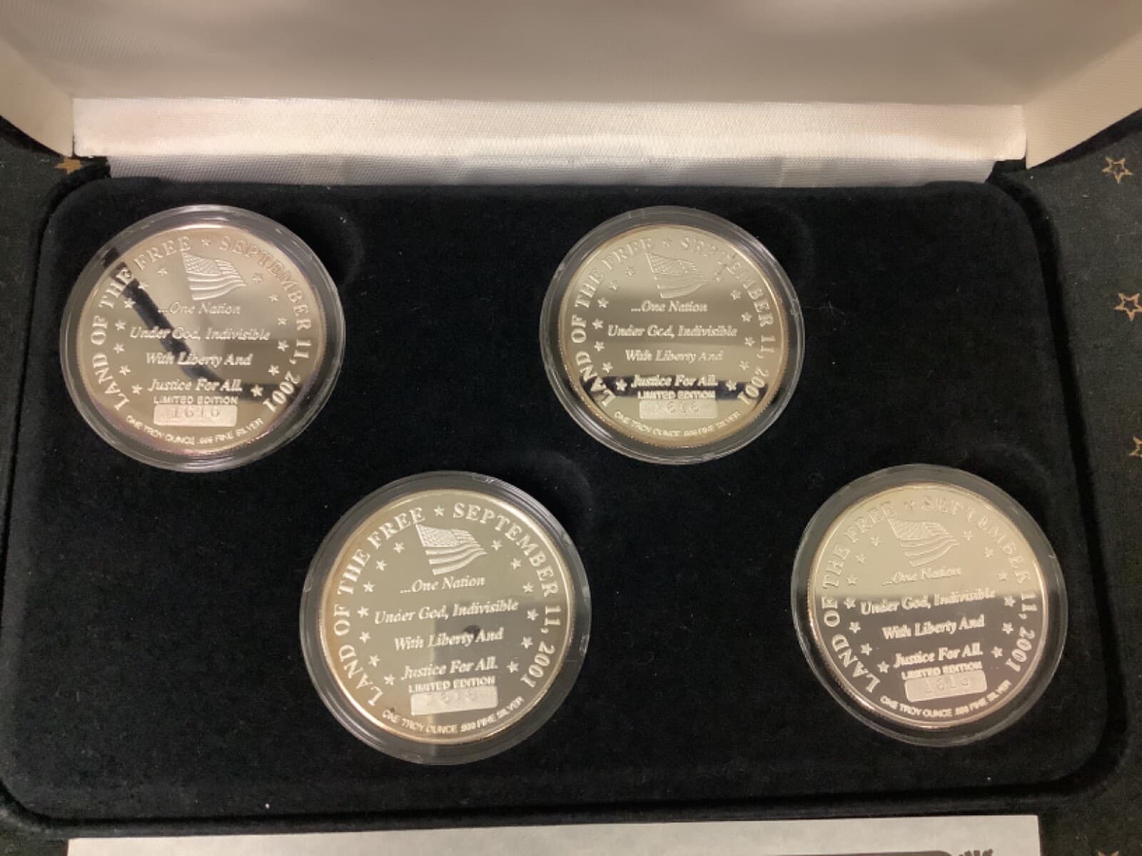 United We Stand 9/11 Set of 4 1 Oz .999 Silver Coin Set - Limited ...