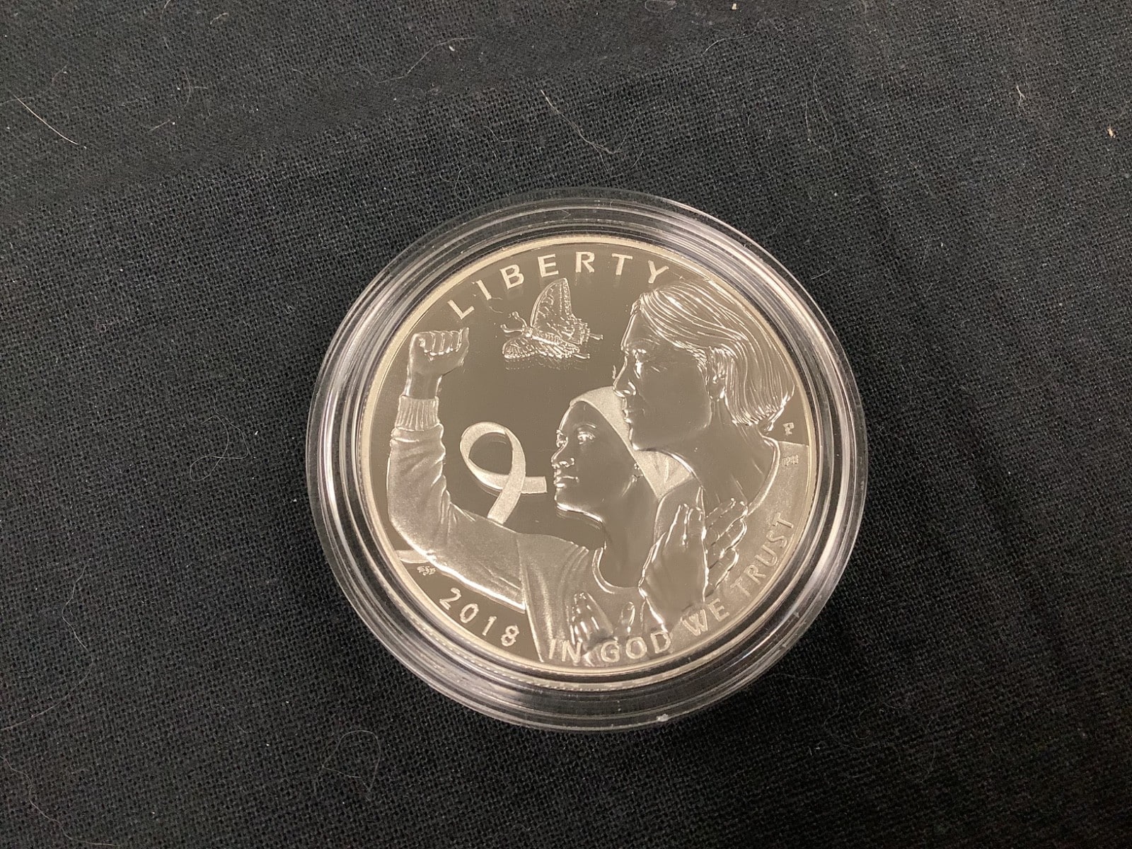 2018 P Breast Cancer Proof Silver Dollar Commemorative $1 Coin with Box ...