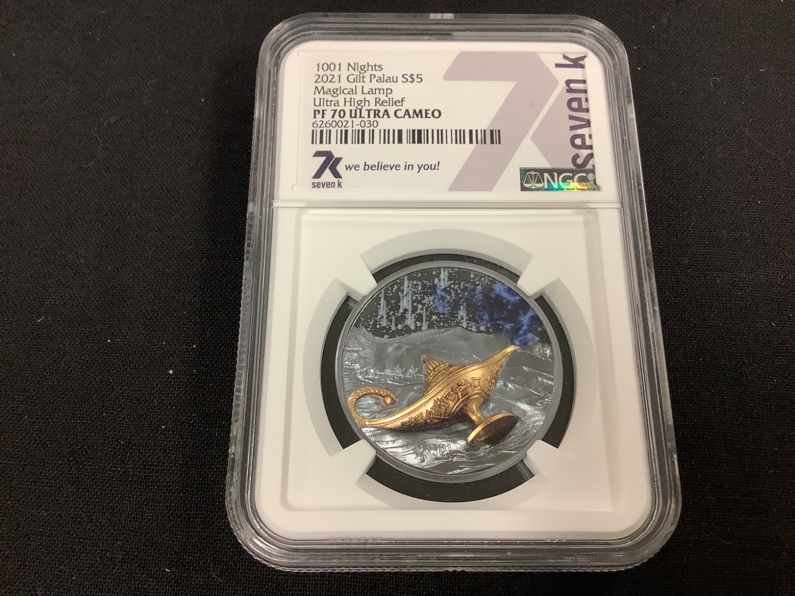 1001 Nights 2021 Gilt Palau Silver Magical Lamp Proof 70 Ultra Cameo ...