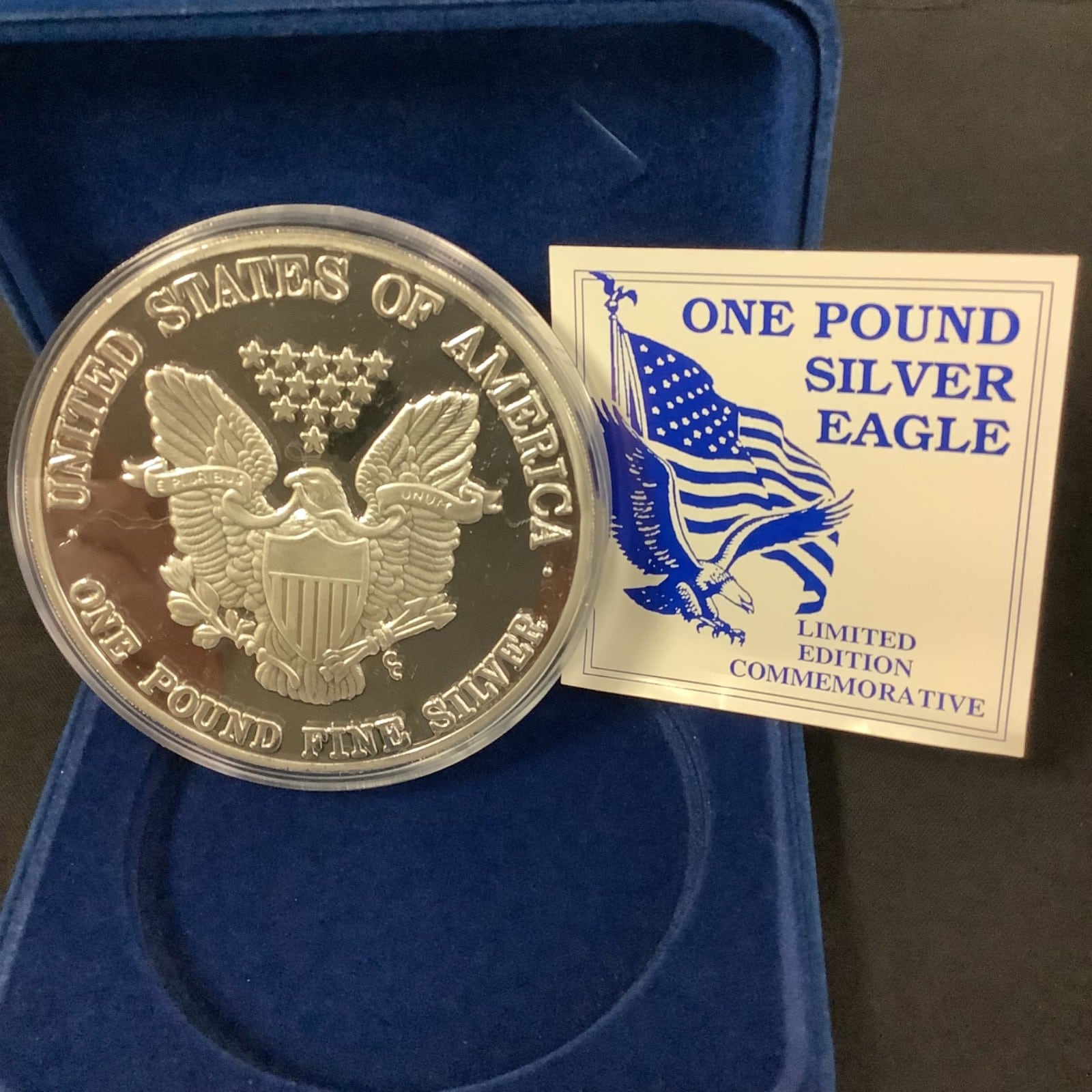 Giant 1999 American Silver Eagle - One Troy Pound 12 oz - .999 Silver ...
