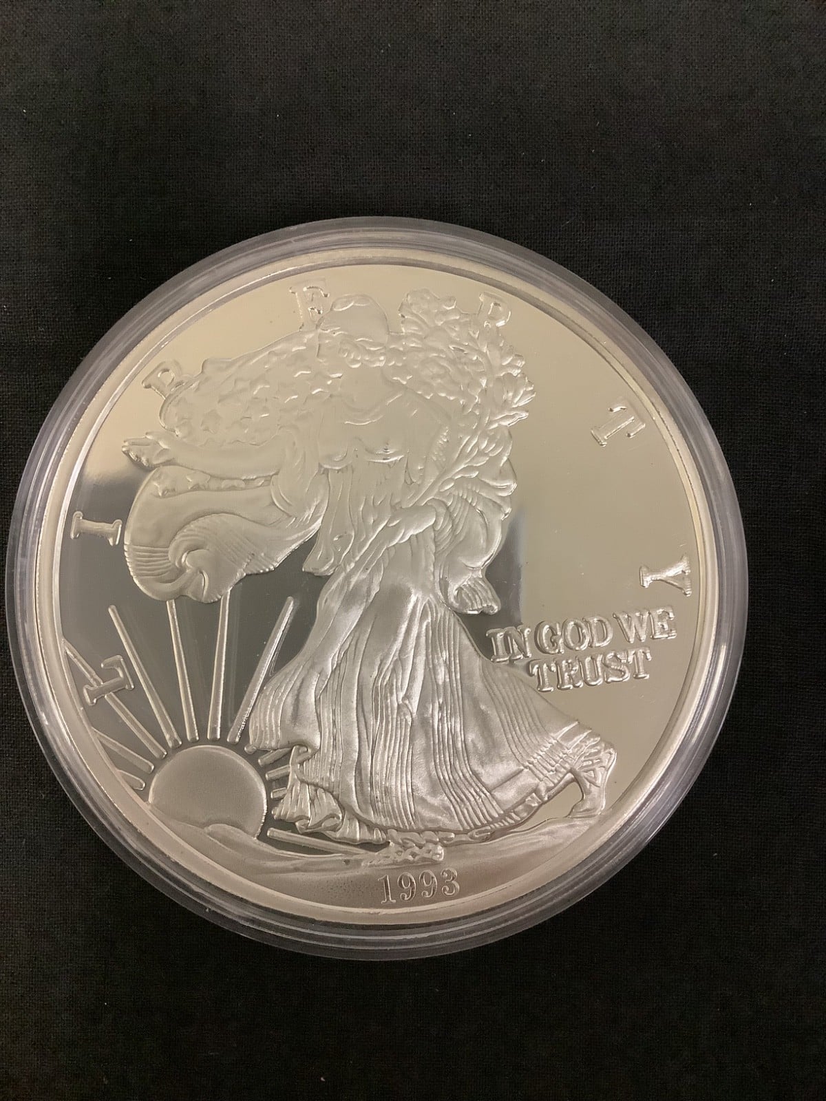 Giant 1999 American Silver Eagle - One Troy Pound 12 oz - .999 Silver ...